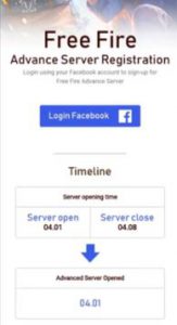 Free Fire Advance Server Code [APK Download] FF Registration, Login, VPN